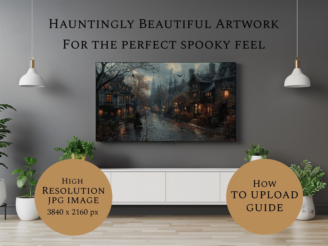 Witch Haunted Village for Samsung Frame TV Art | Spooky Gothic Dark ...