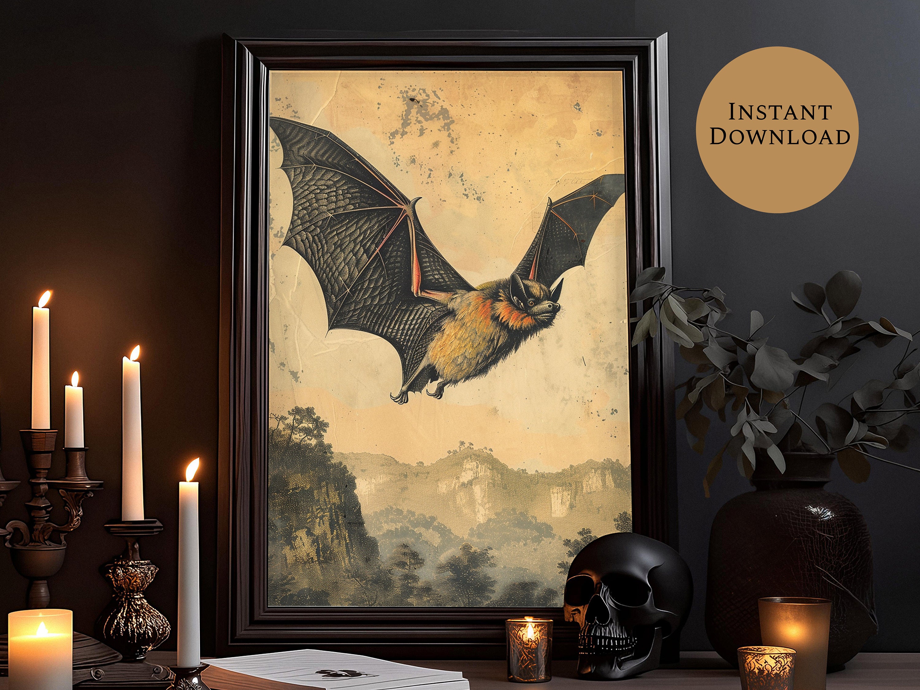 Bats, Vampires Vampire Poster Gothic Home Decor, Digital Wall Art ...