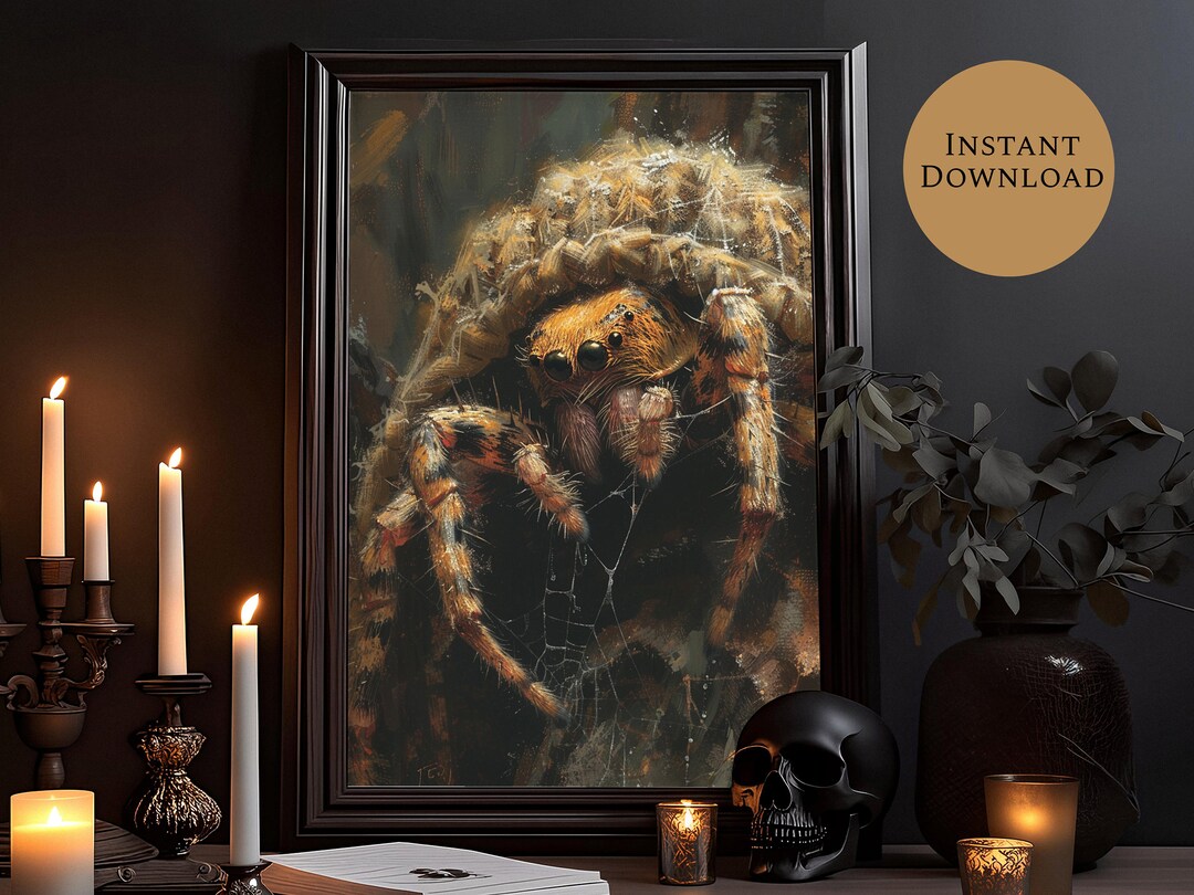 Tarantula in Cozy Sweater Halloween Print Spider Tarantula Print ...