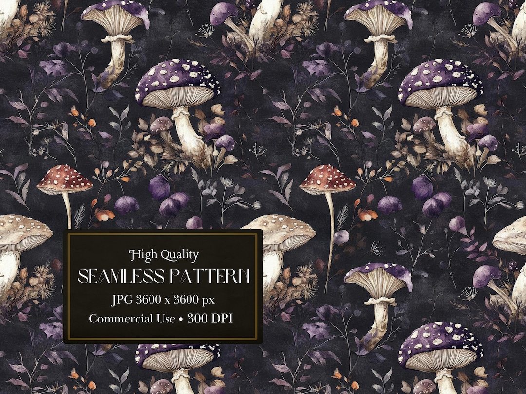 Dark Cottagecore Mushroom Wallpaper With Magic Mushrooms and ...