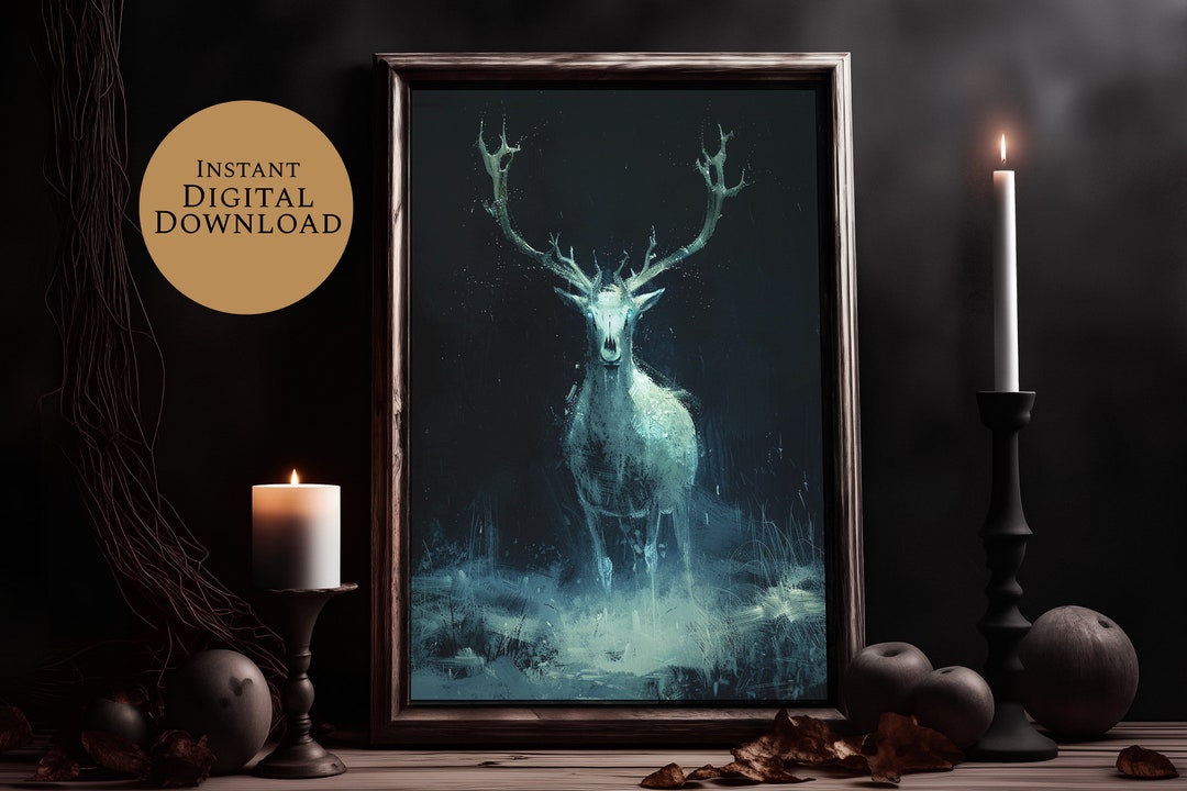 Reindeer Goth Christmas | Spooky Christmas Halloween Art Print ...