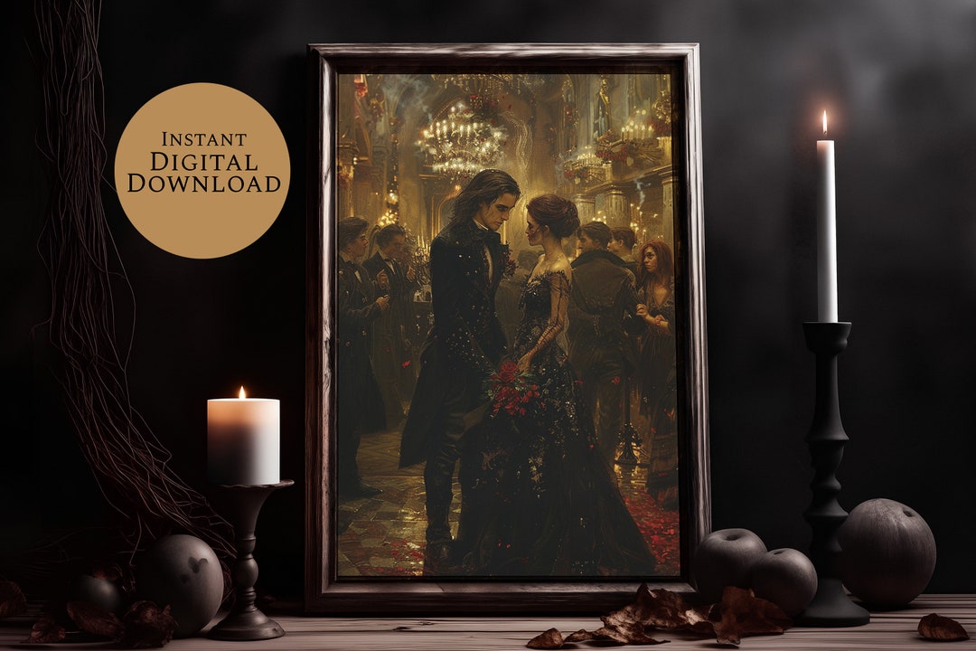 Vampire Couple Vampire Decor Vintage Halloween Cottagecore Decor ...