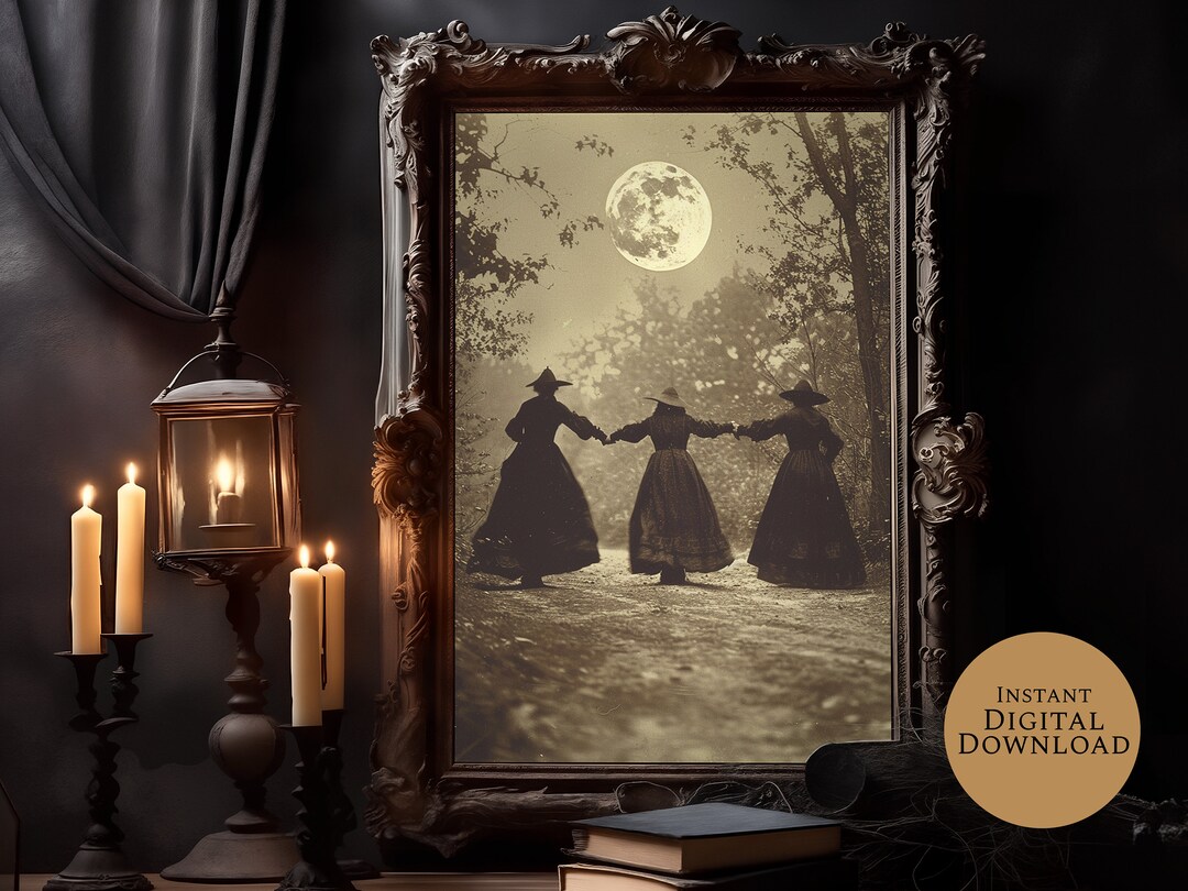 Best Friends Gifts Witch Art Print Witchy Gifts Gothic Wall Decor ...