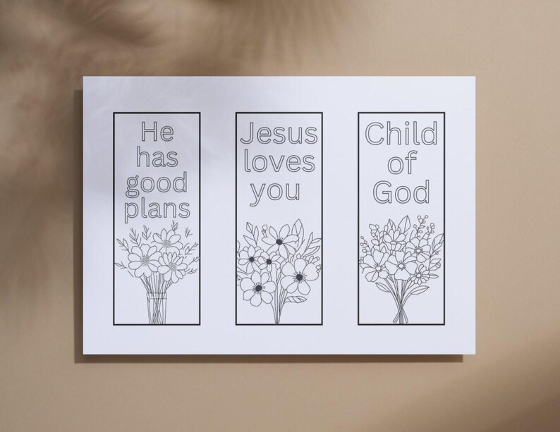 Printable Coloring Positive Affirmation Bookmarks Floral Bible Bookmark ...