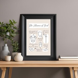 Armor of God Wall Art, Bible Verse Art, Home Decor, Christian Art Print ...