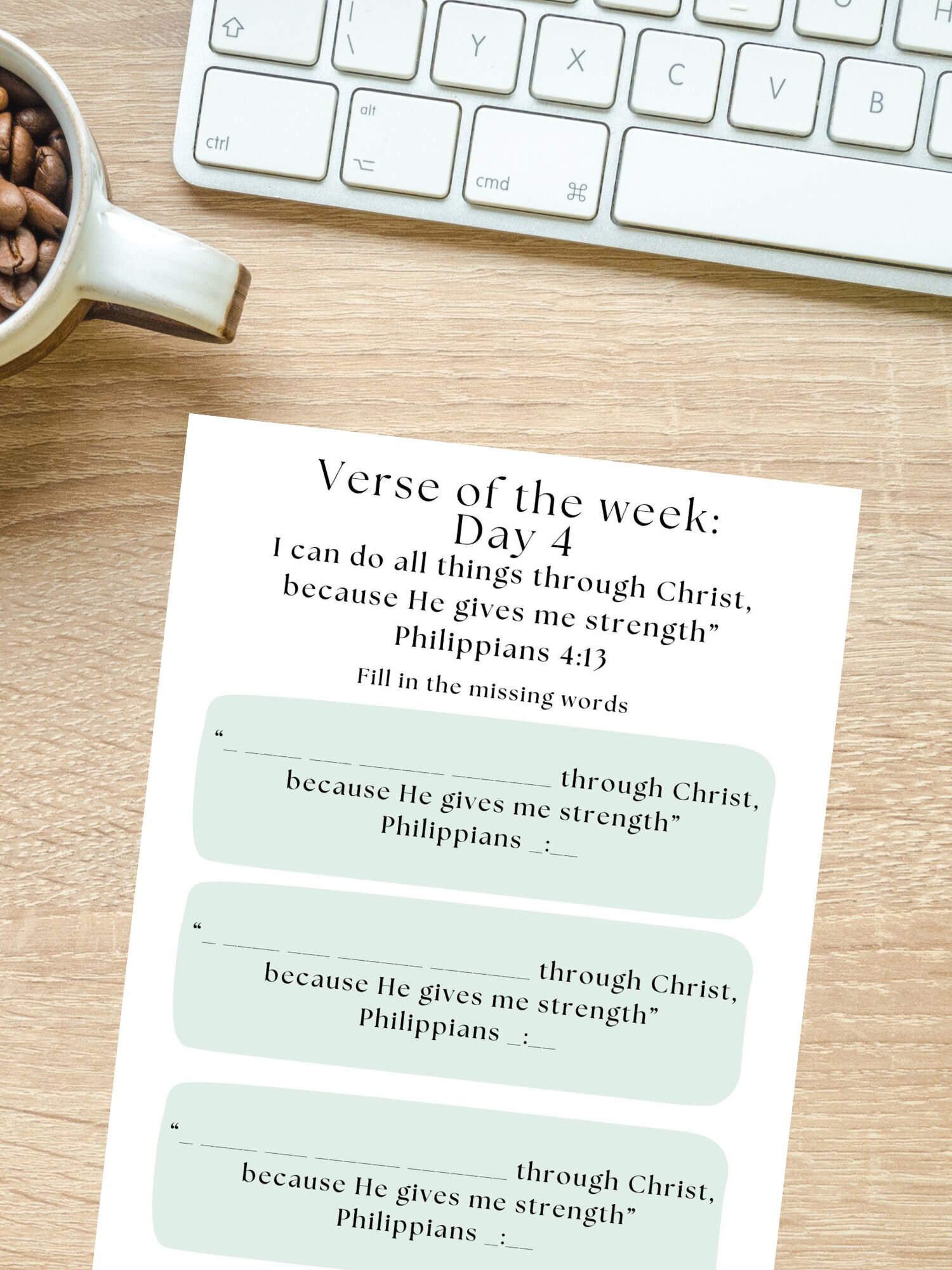 Bible Memory Verse for Kids and Adults, Philippians 4:13, Memory Verse ...