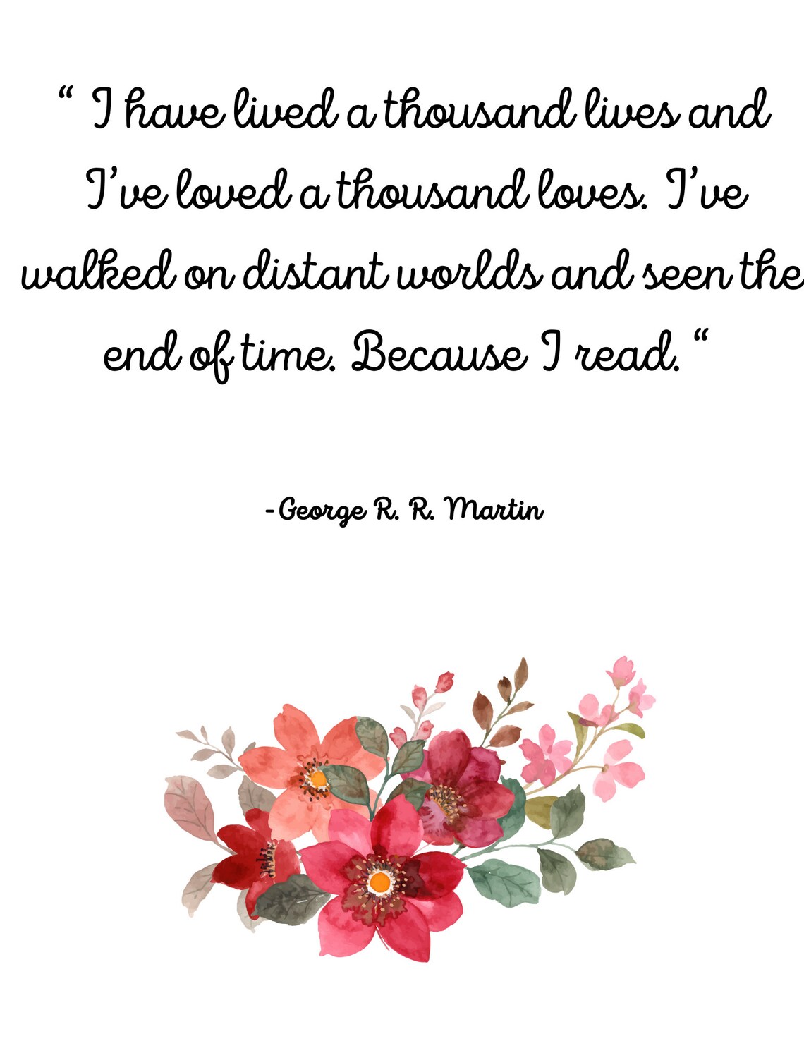 Quote Print i Have Lived a Thousand Lives and Ive Loved a Thousand ...