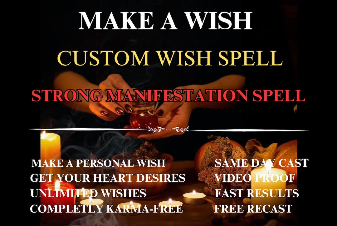 Powerful Wish Spel, Make-a-wish, Personal Wish Spell Cast, Wish Spell ...