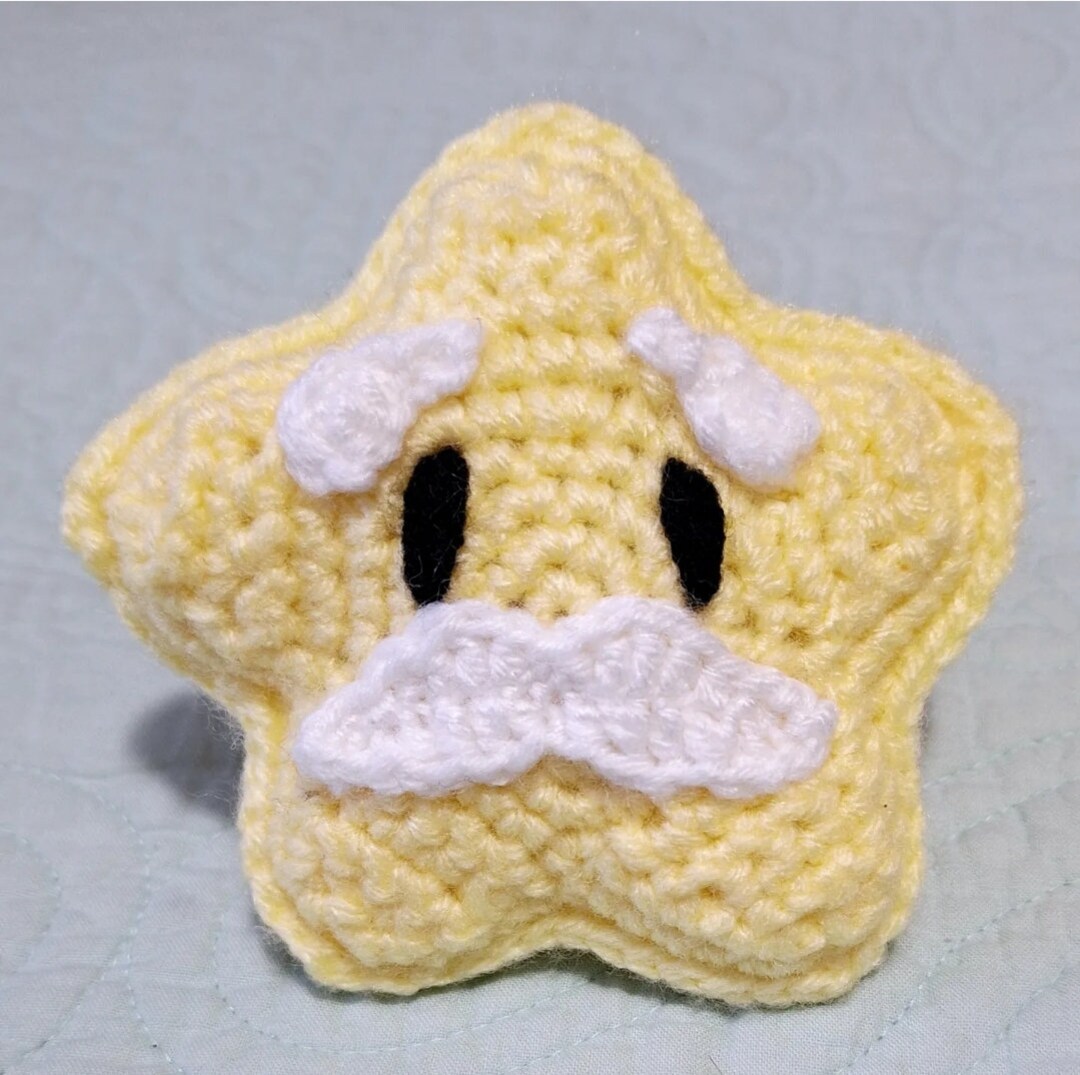 Eldstar Paper Mario N64 Crochet Pattern Star Doll Plush Craft Cute ...