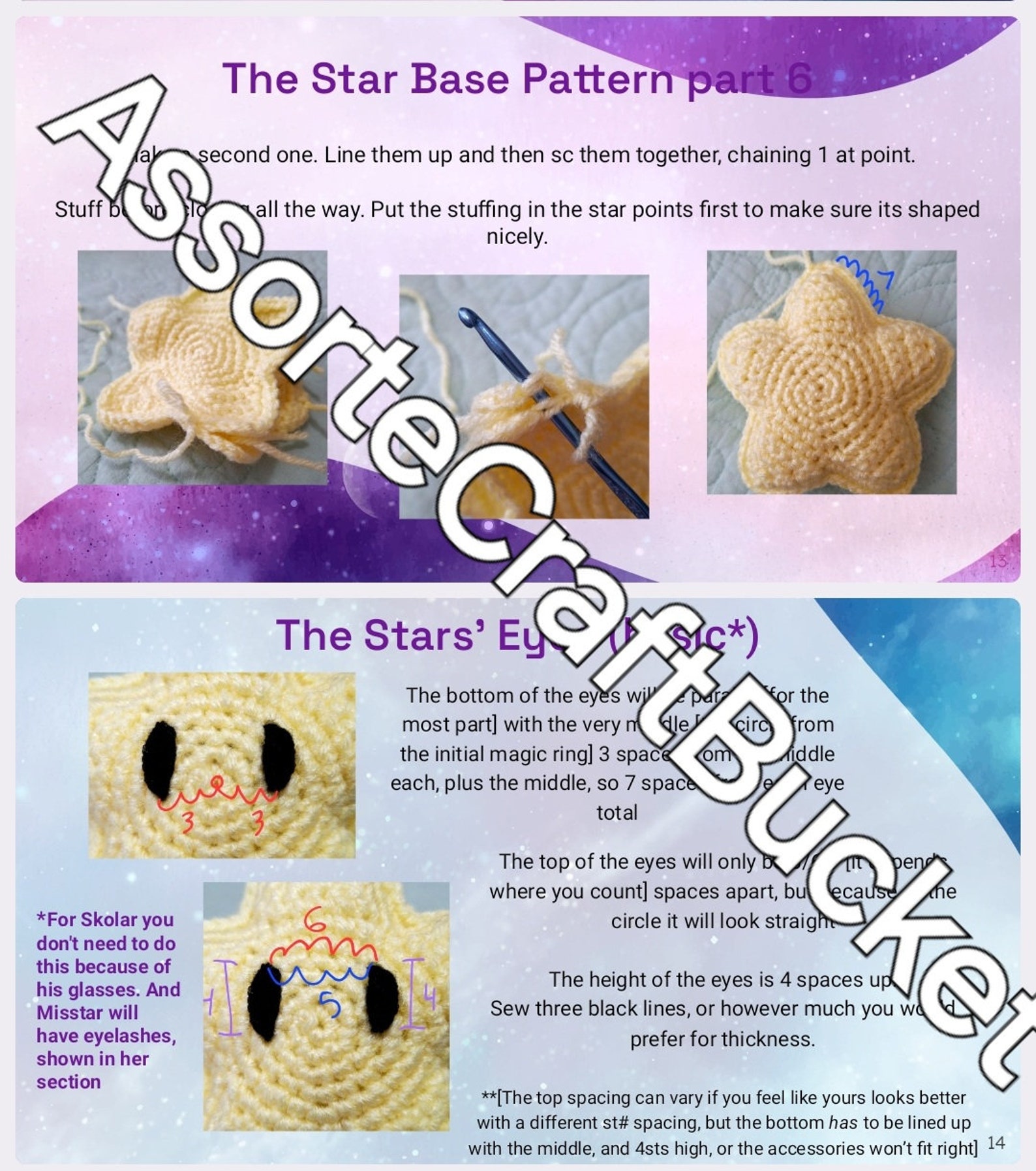 Mamar Paper Mario N64 Stars Crochet Pattern Star Doll Plush Craft Cute ...
