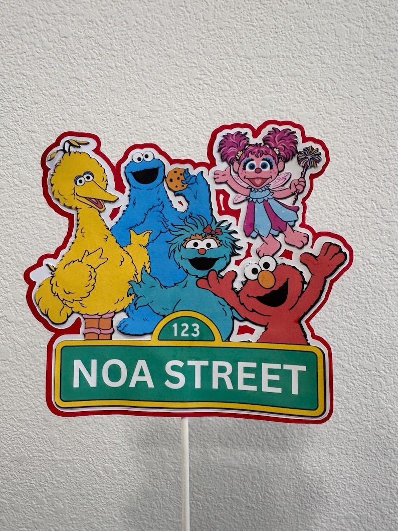 Sesame Street Cake Topper - Etsy
