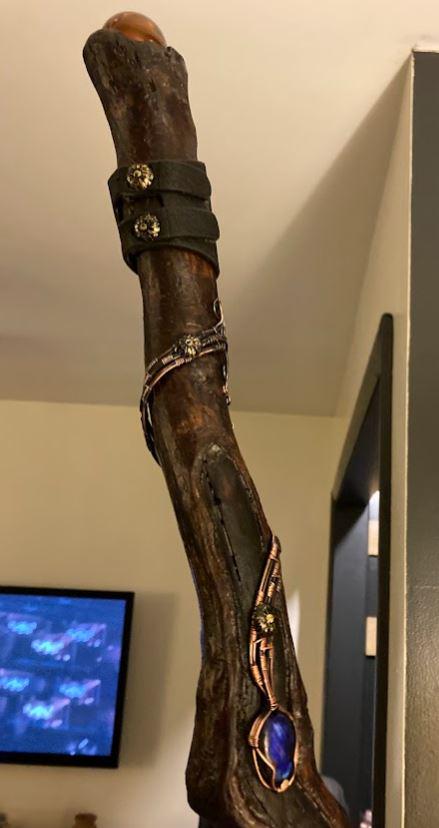 Mage's Wizard Cane With Amber Stone - Etsy