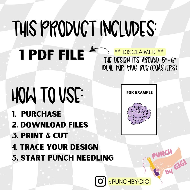 Halloween Ghost Punch Needle Pattern: Mug Rug Template (PDF Pattern) - Etsy