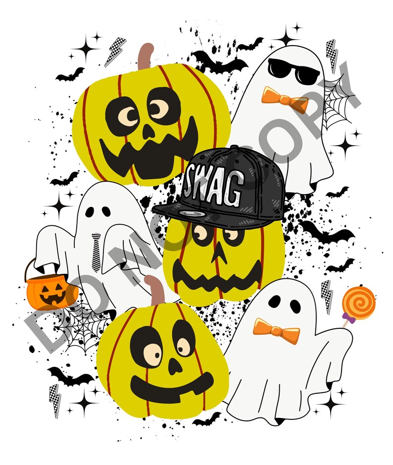 Boy SWAG Ghost PNG - Etsy
