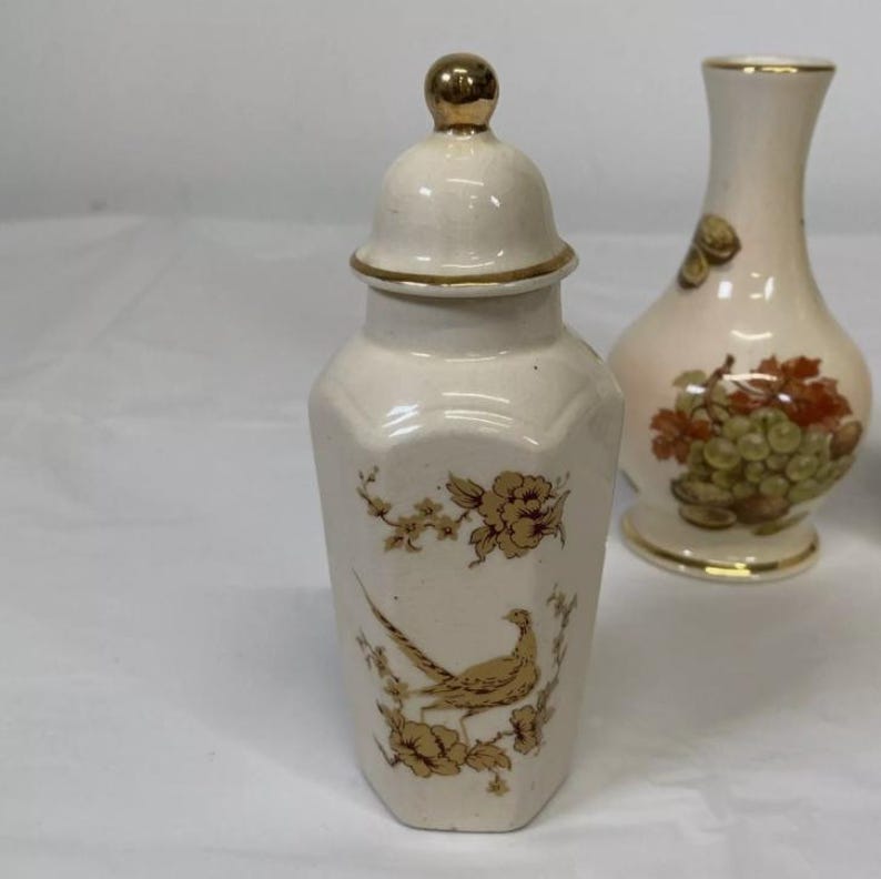 Royal Worcester Palissy Vases X 3 Vintage Small Royale Collection ...