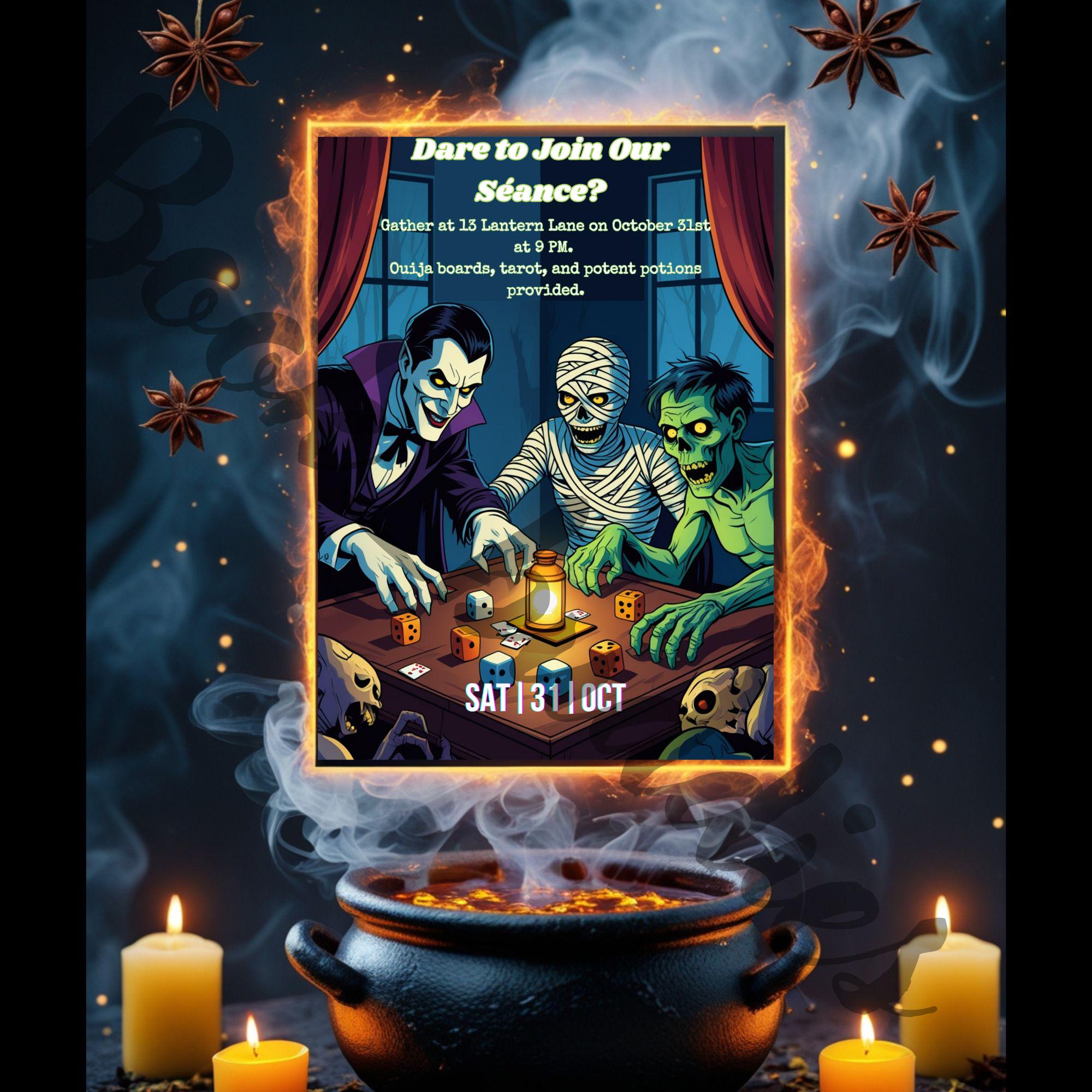 Gothic Halloween Party Invitation | Editable Skeleton Dark Moody Gothic ...