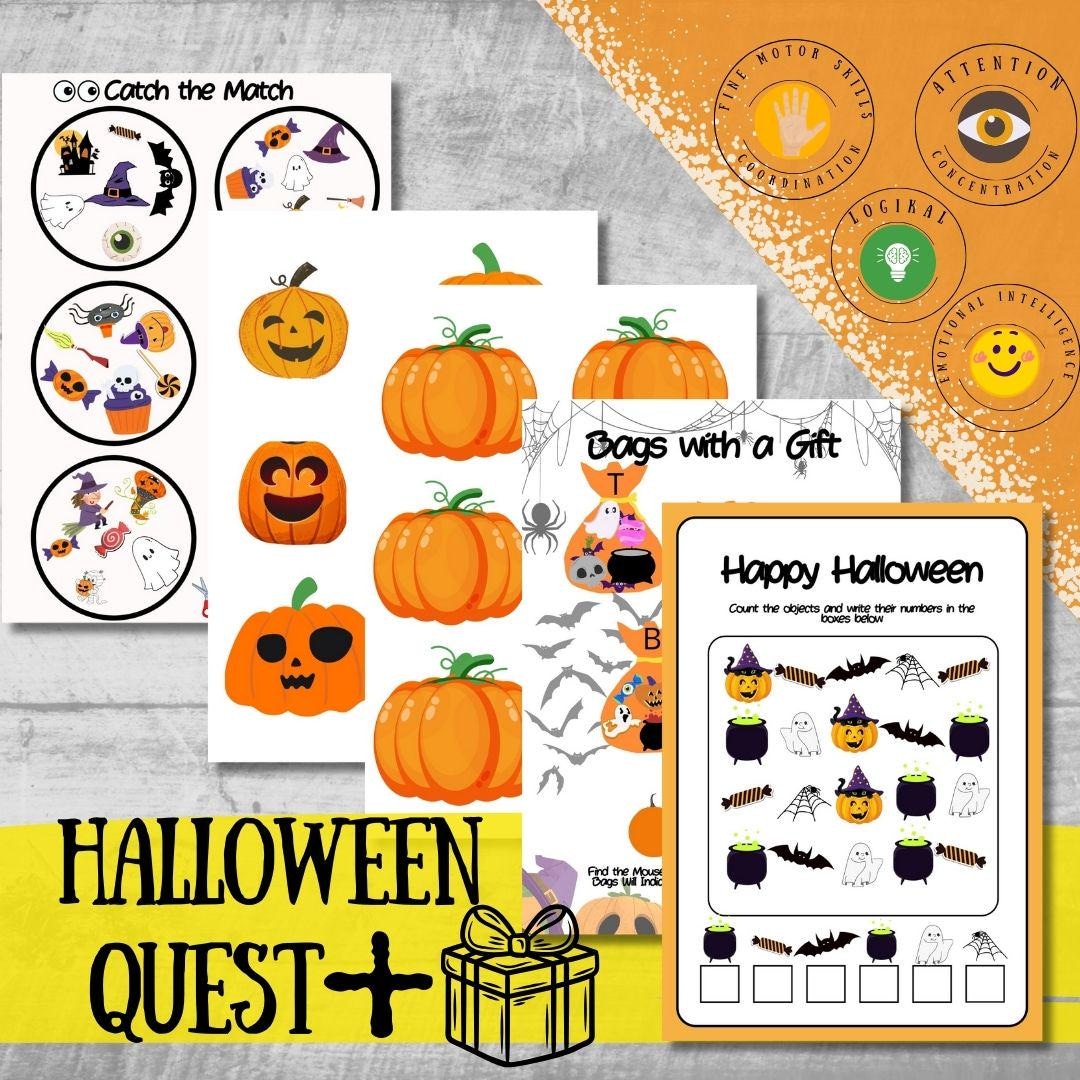 Halloween Printable Activity Pack: Fun and Educational Games for Kids ...