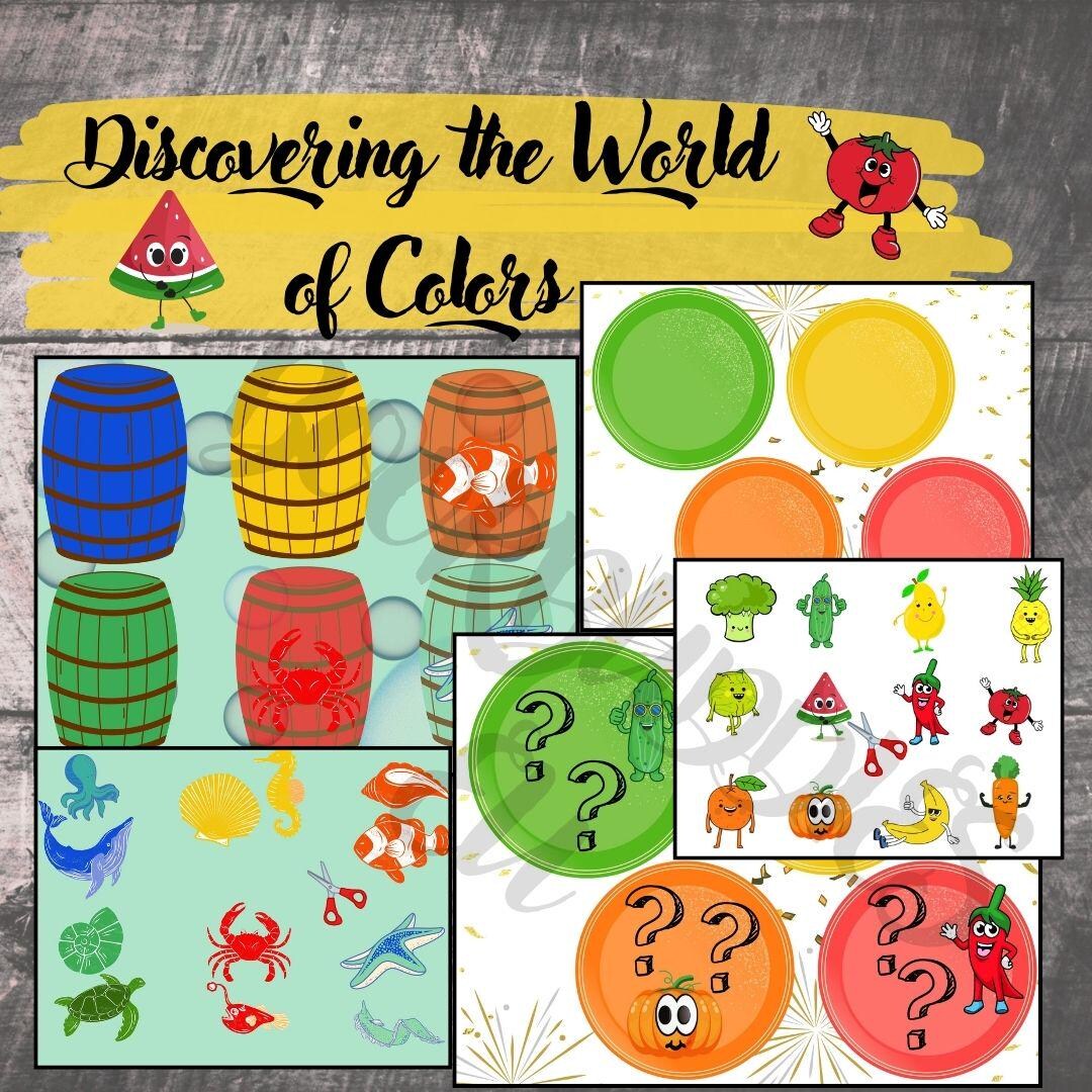 Color Learning Set: Matching and Sorting Games, Educational Cards, and ...