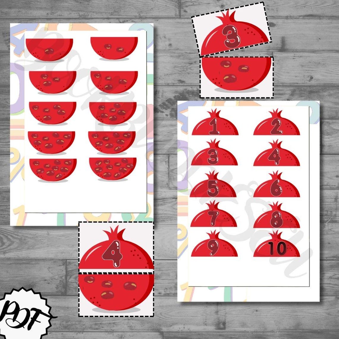 Count to 10 Flashcards | Montessori-inspired Printable Numbers for Kids ...