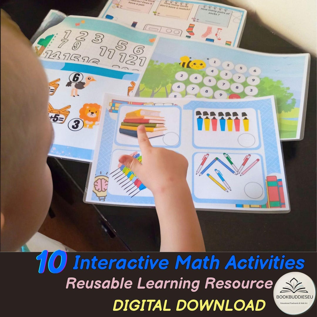 10 A4 Math Activity Cards for Toddlers | Counting Games, Number ...