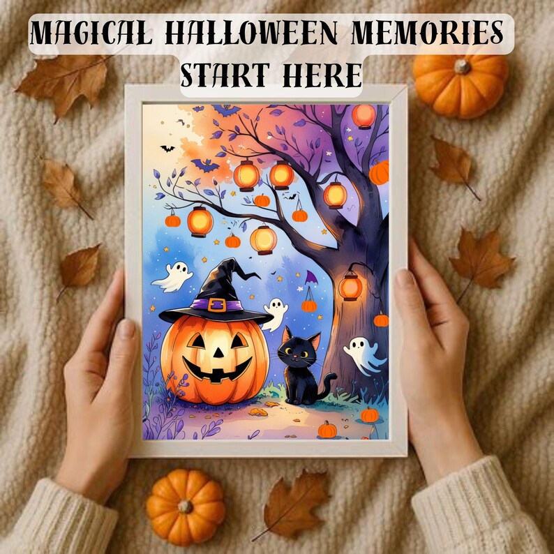Cute Halloween Posters for Kids Set of 3 | Non-scary Wall Art Prints ...