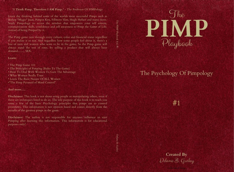 The PIMP Playbook: the Psychology of Pimpology Volume #1 - Etsy