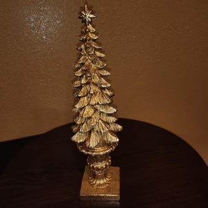 Christmas Gold Pine Tree Topiary - Etsy