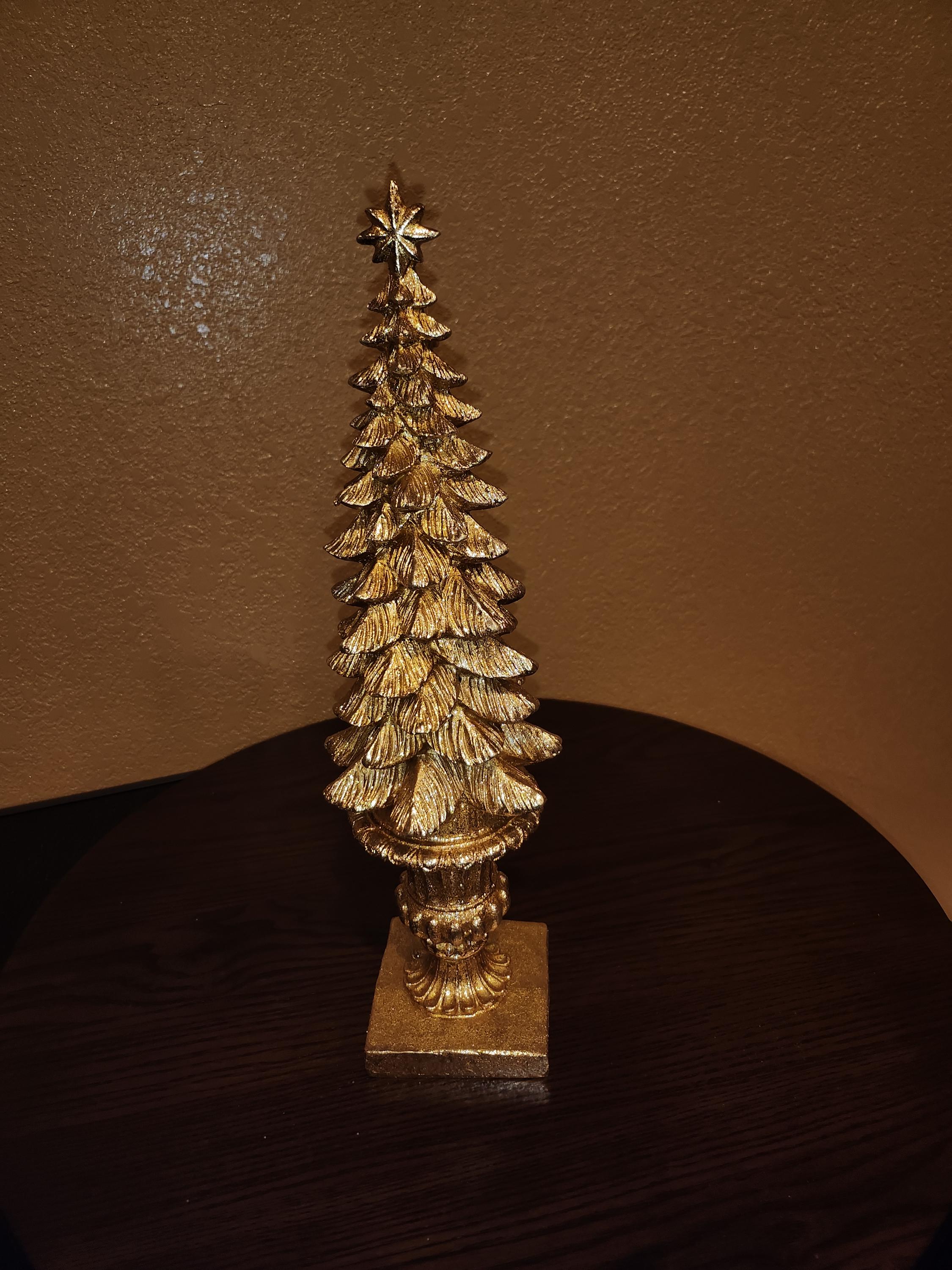 Christmas Gold Pine Tree Topiary - Etsy