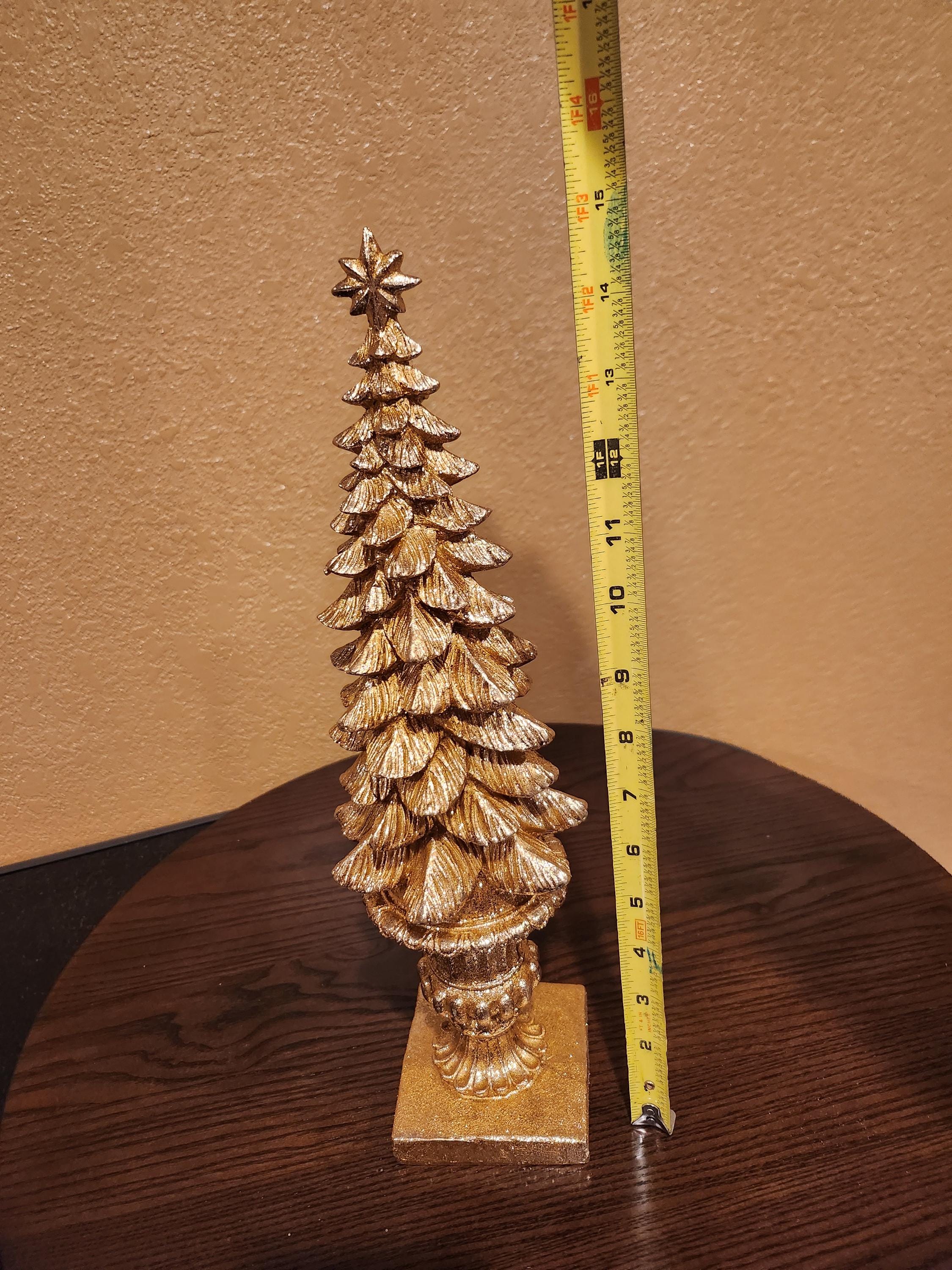 Christmas Gold Pine Tree Topiary - Etsy
