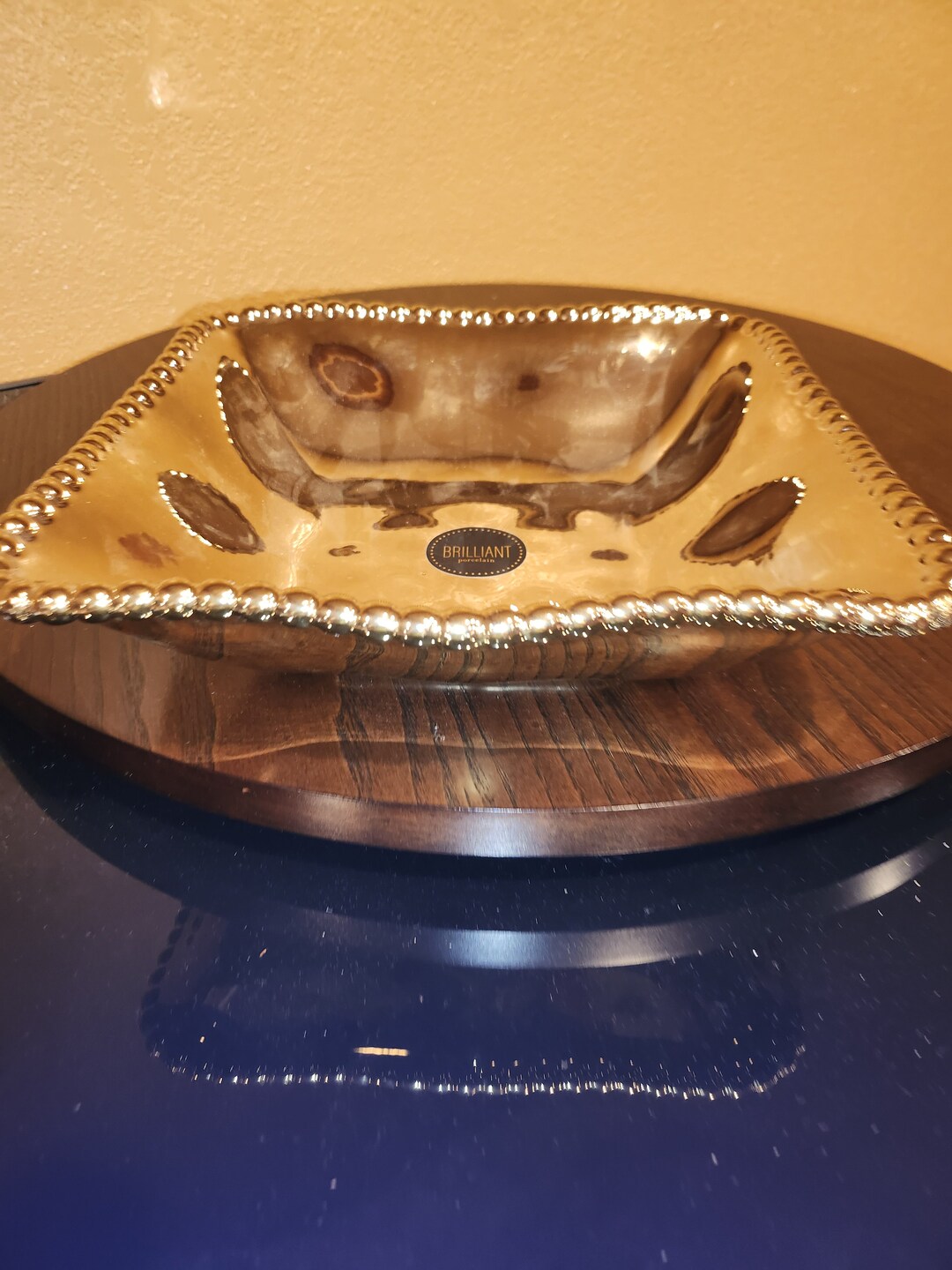 Gold Square Ceramic Tray - Etsy