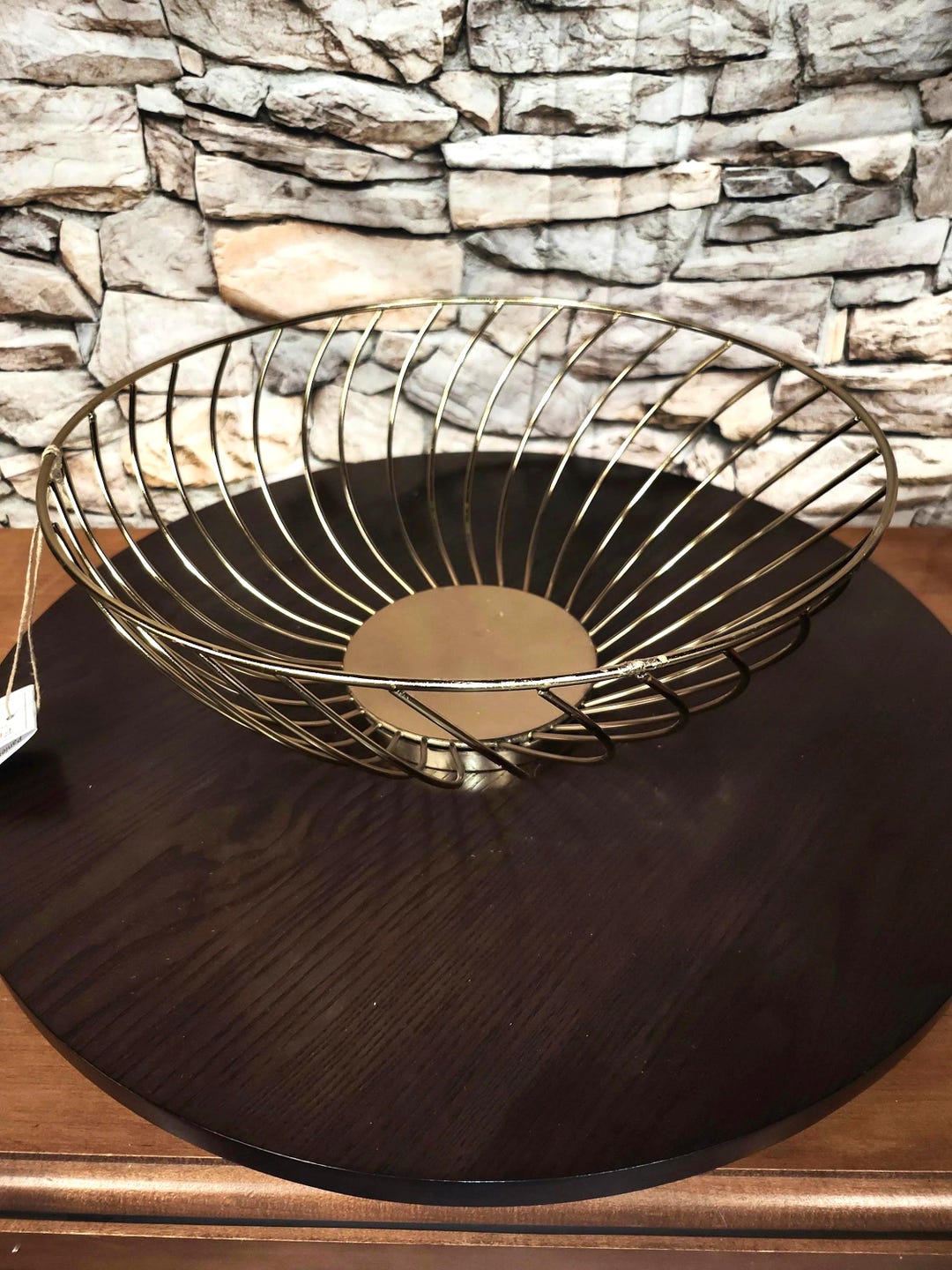 Large Gold Wire Basket - Etsy
