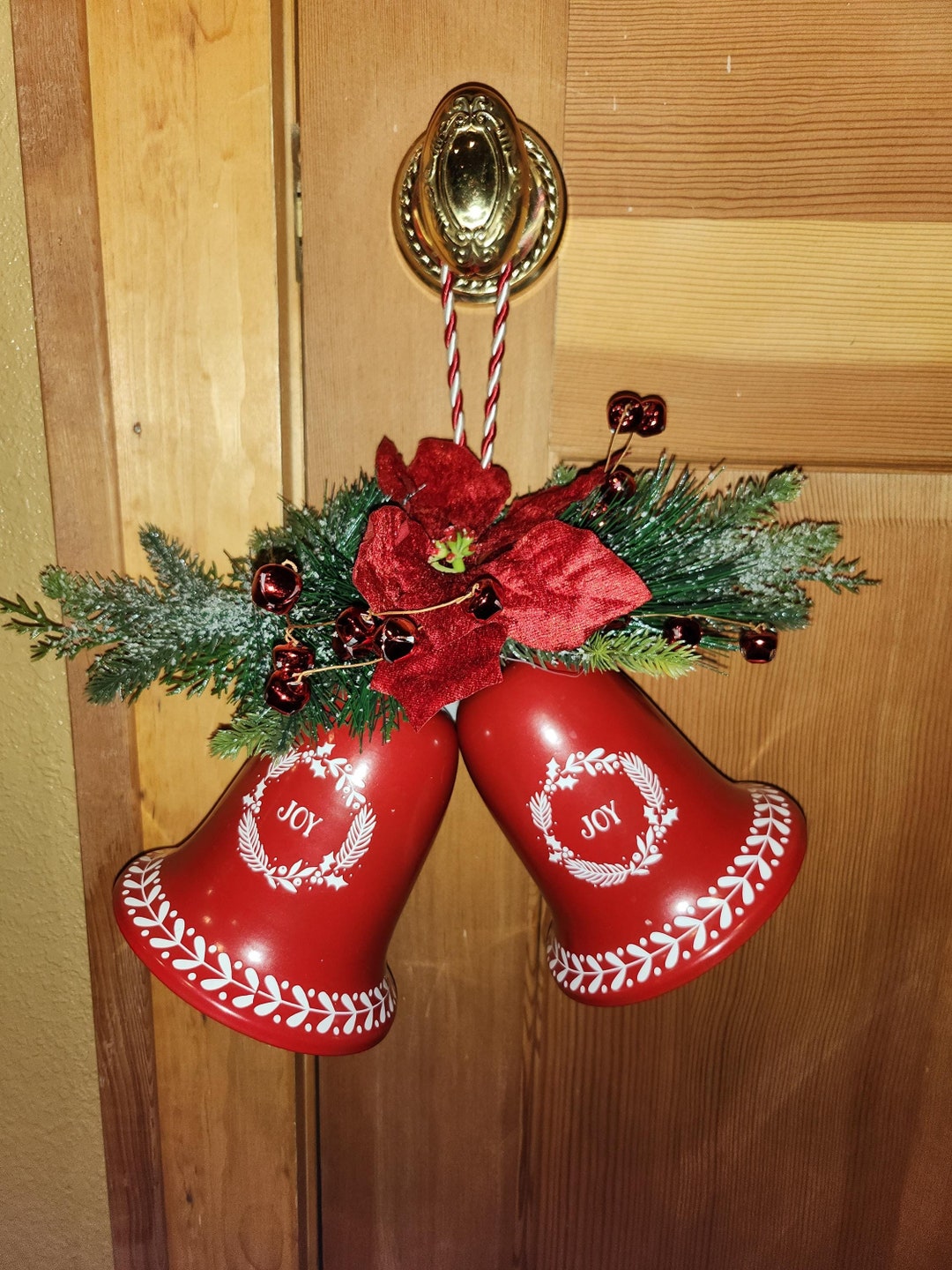 Christmas Red Bells Door Hanger - Etsy
