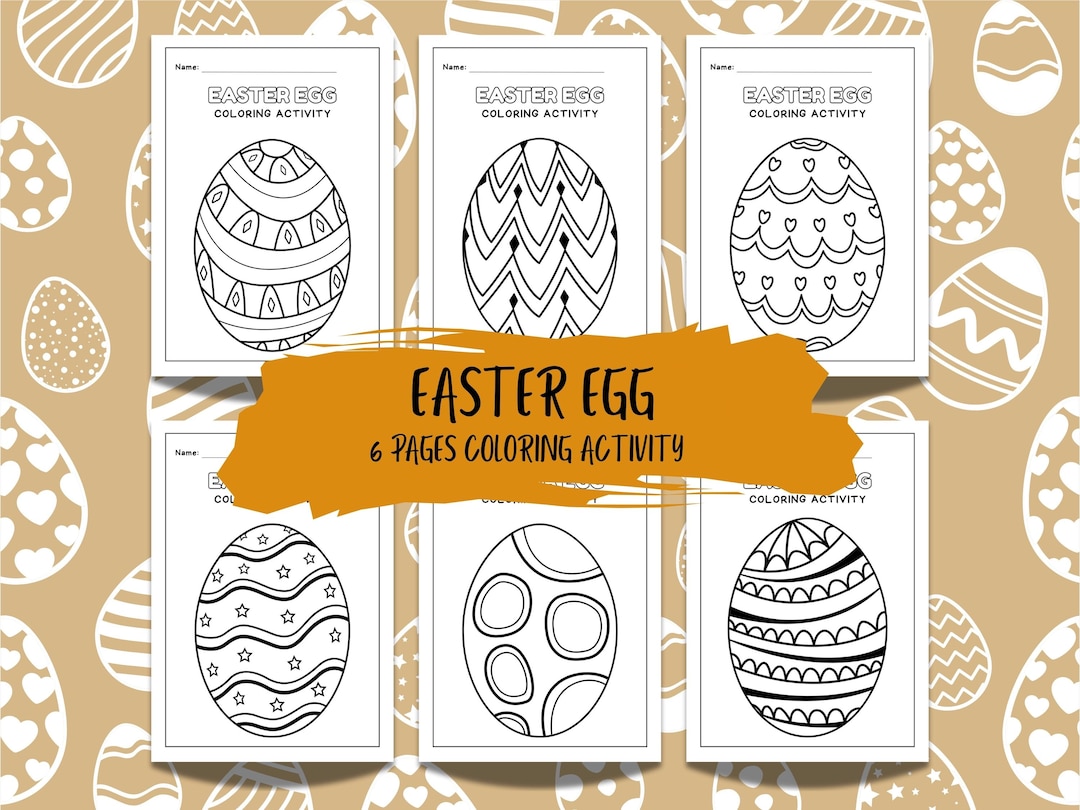 Easter Egg Coloring Activity 6 Fun & Simple Easter Egg Designs ...