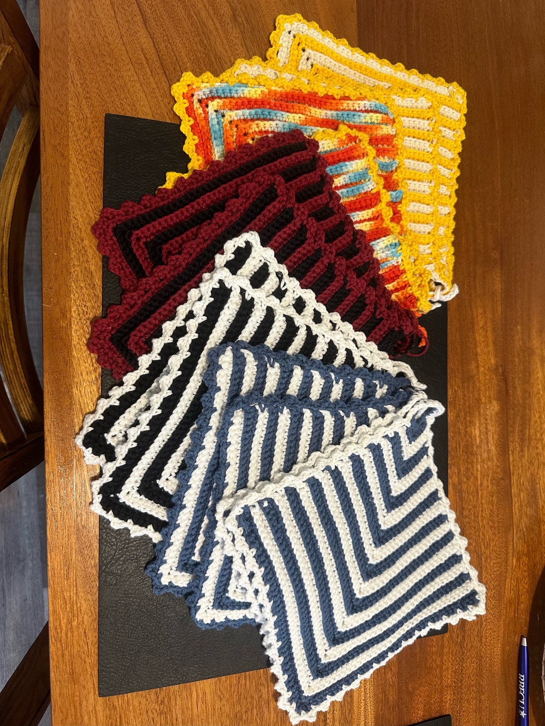 German Potholders Handmade Crochet Customize Hot Pad Oven Mitt Pot ...