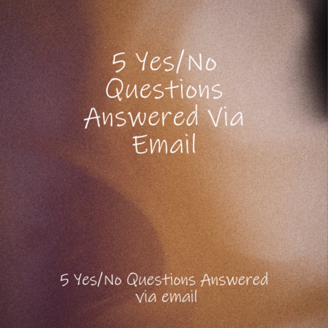 5 Yes/no Questions - Etsy