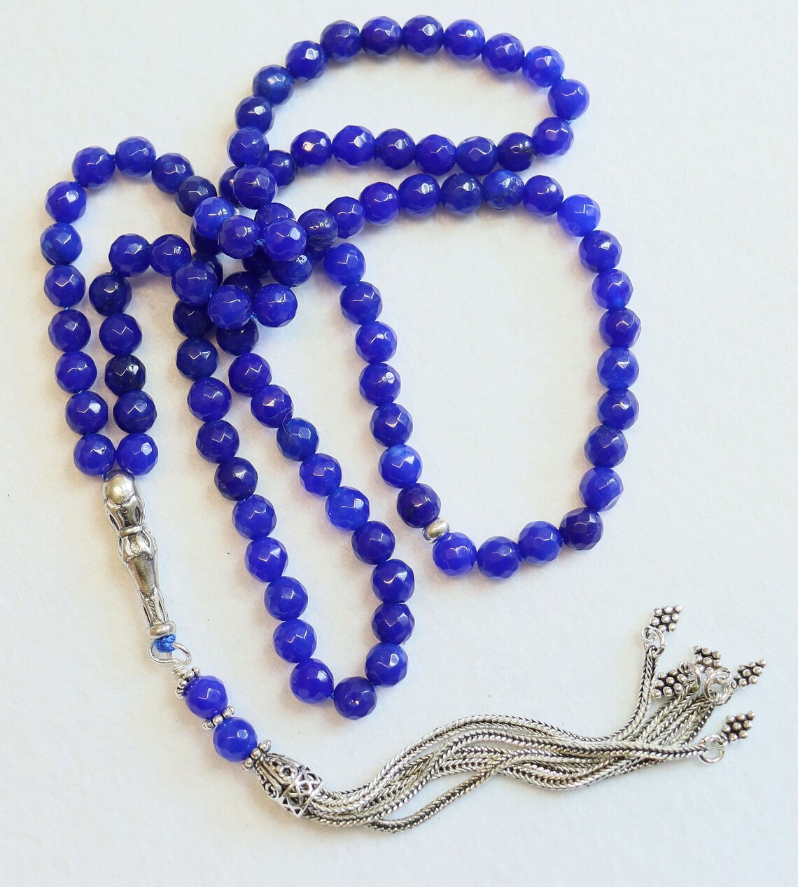 Islamic Prayer Beads Tesbih Rosary Gebetskette Genuine Faceted Sapphire ...