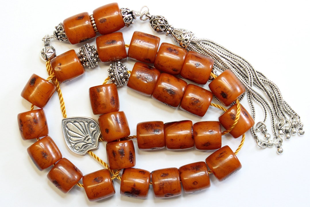 Greek Komboloi Antique Genuine Butterscotch Faturan W Burn Marks ...