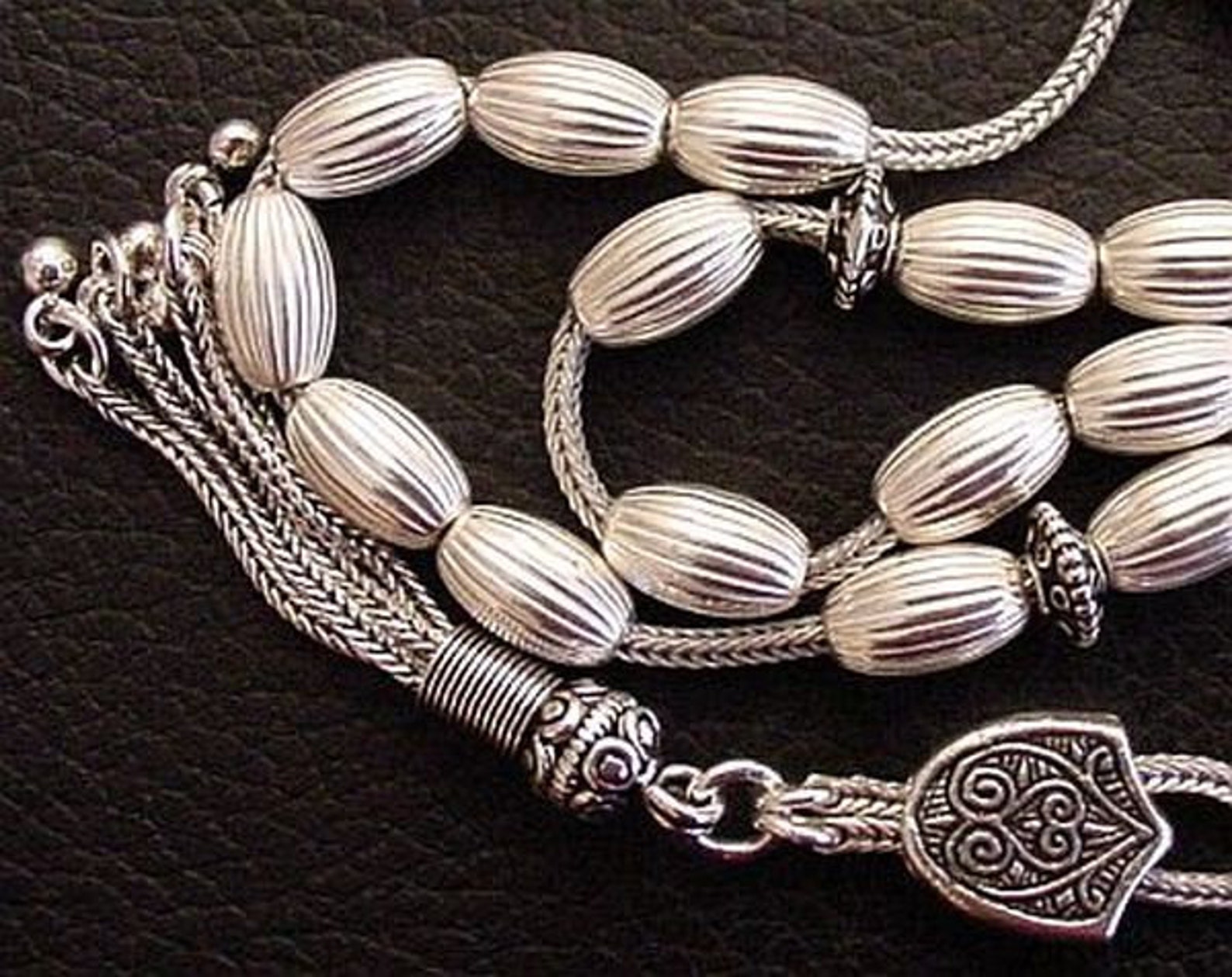 Worry Beads Greek Komboloi Entirely in Heavy Sterling Silver - Etsy