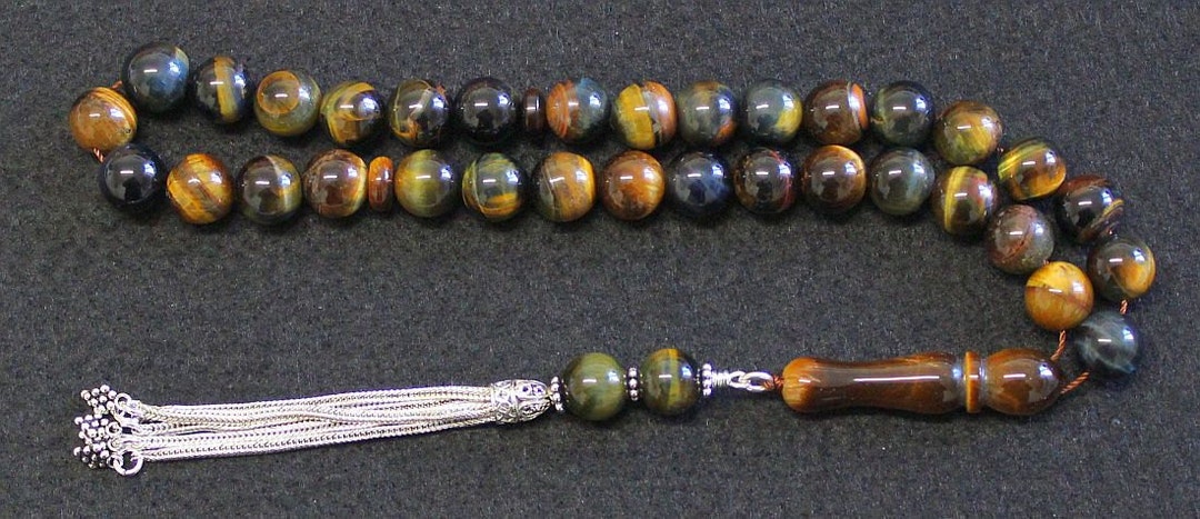 Luxury Prayer Beads Tesbih Hawk Eye and Sterling Top Quality ...