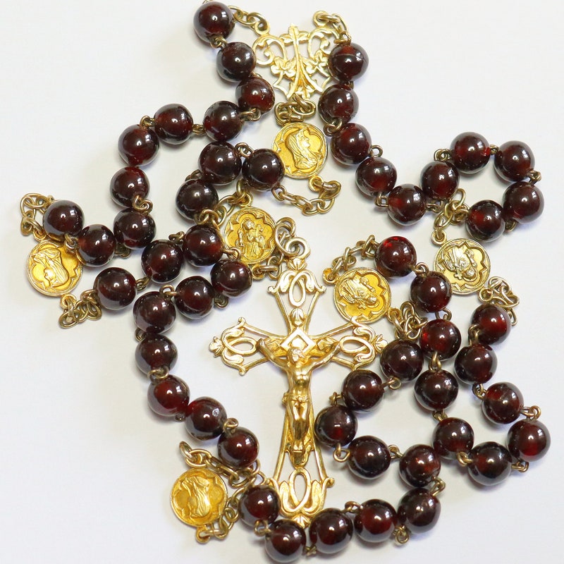 Garnet Rosary Beads - Etsy