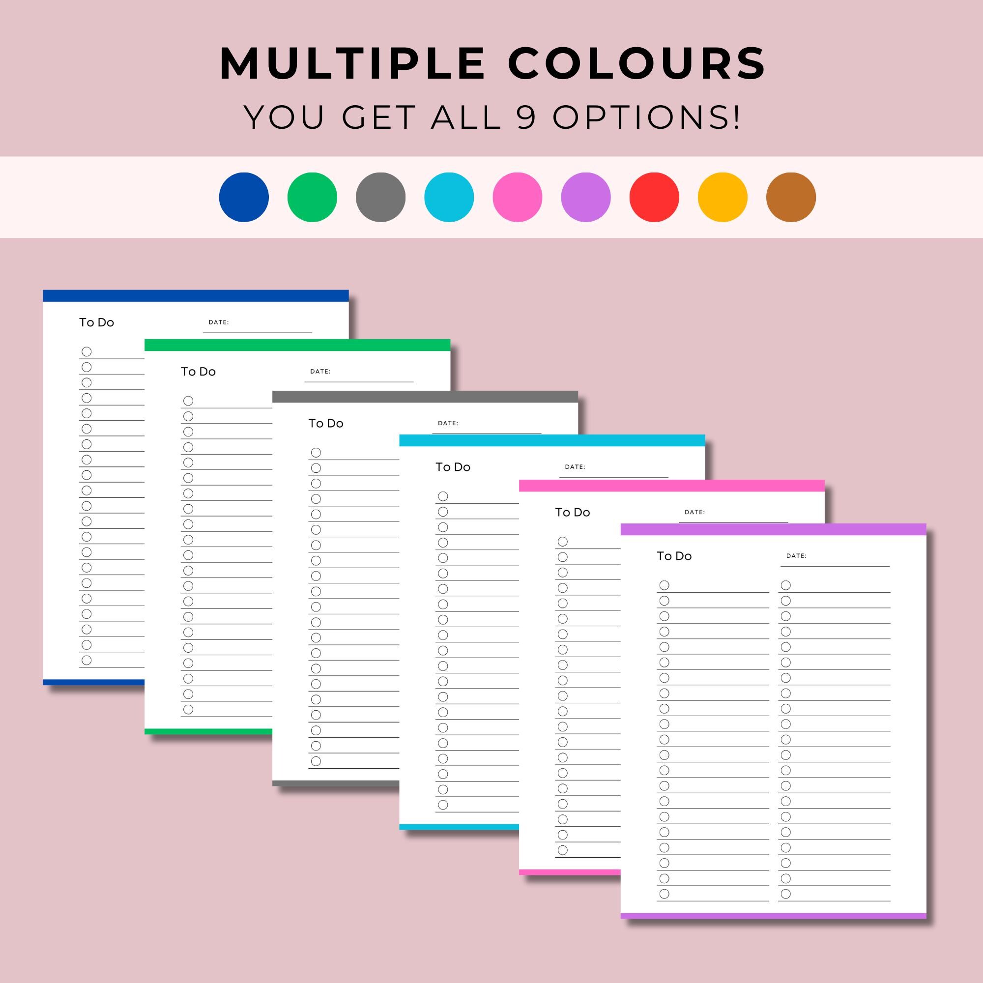 Printable To-do List Template Simple Checklist Planner PDF Digital A4 Task Organizer Download ...