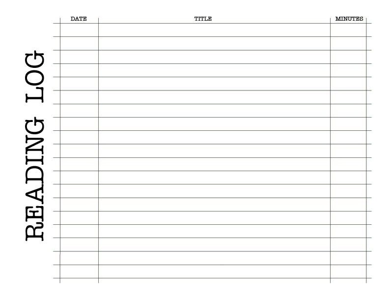 Reading Log Classic Black and White - Etsy