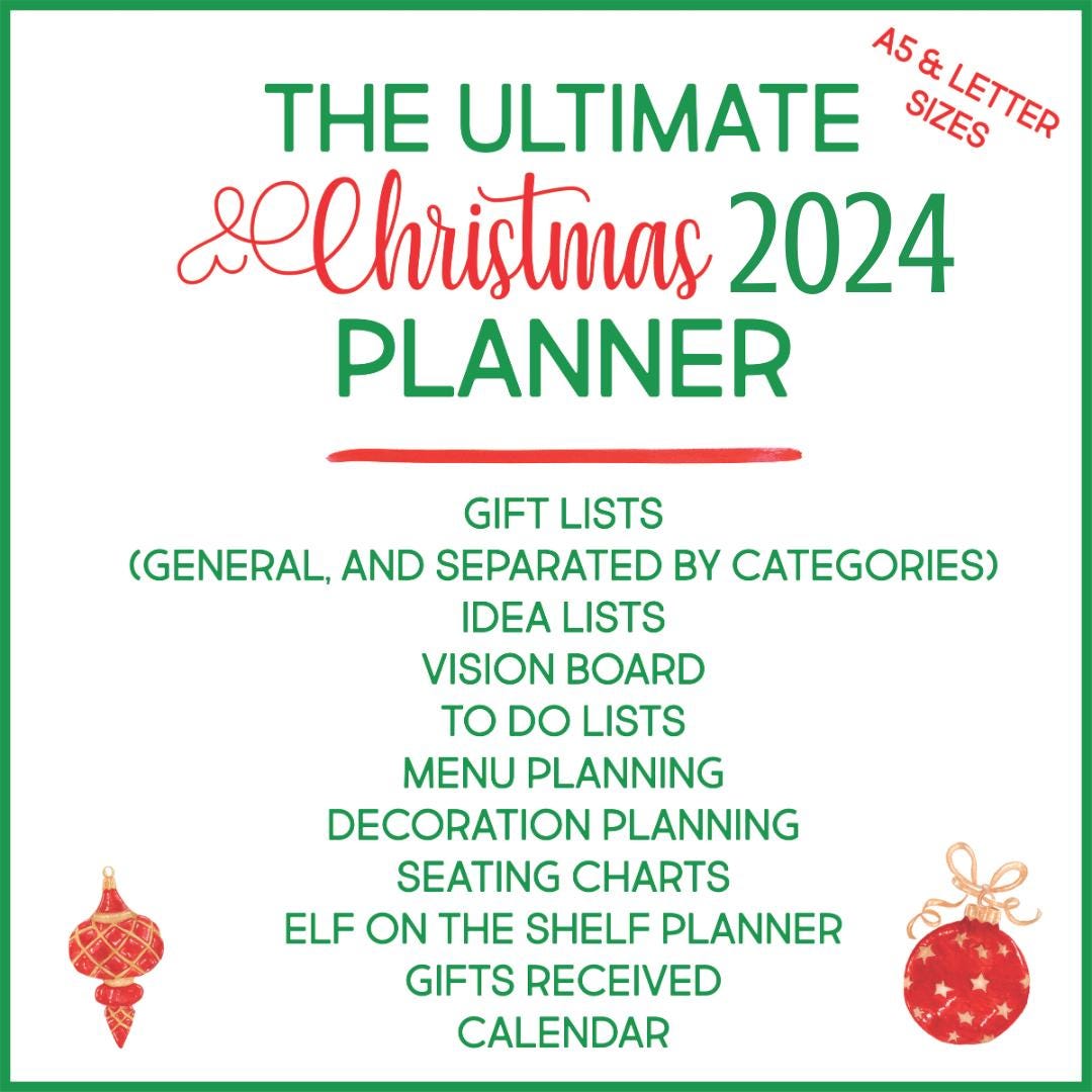 The Ultimate 2024 Christmas Planner ~ Gift Trackers, to Do Lists, Elf ...