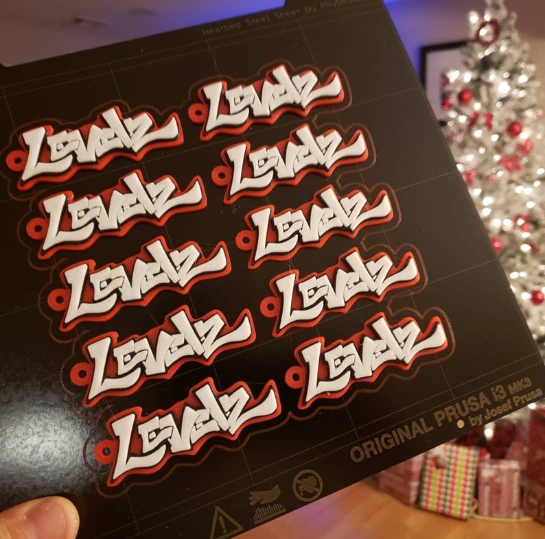 Lot of 10 3D Printed Custom Logo Keychains - Etsy