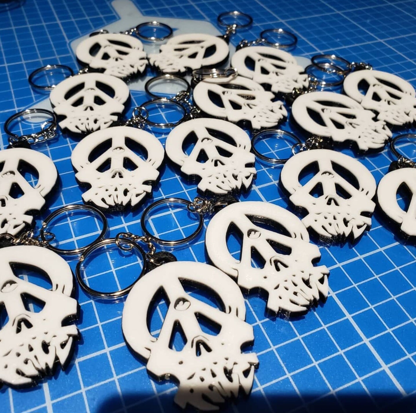 Lot of 10 3D Printed Custom Logo Keychains - Etsy
