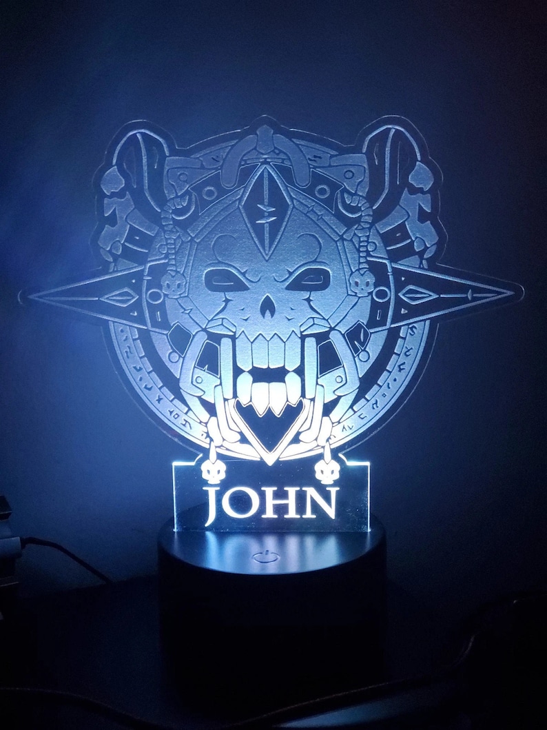 LED Personalized Wow Dark Knight Desk Lamp - Etsy