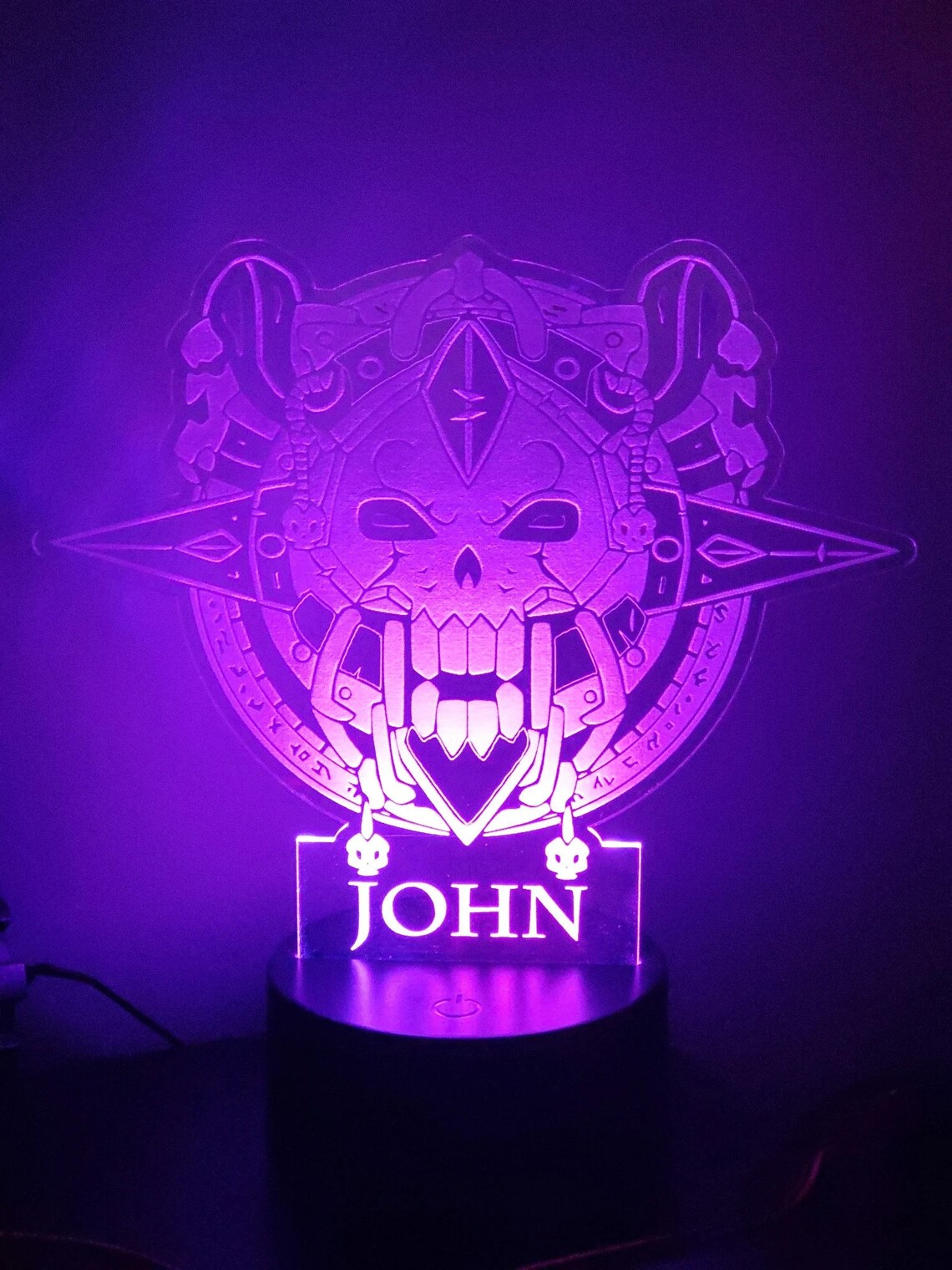 LED Personalized Wow Dark Knight Desk Lamp - Etsy