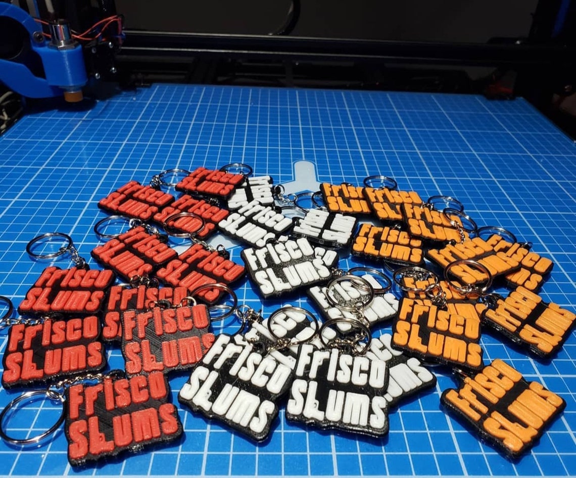 Lot of 10 3D Printed Custom Logo Keychains - Etsy