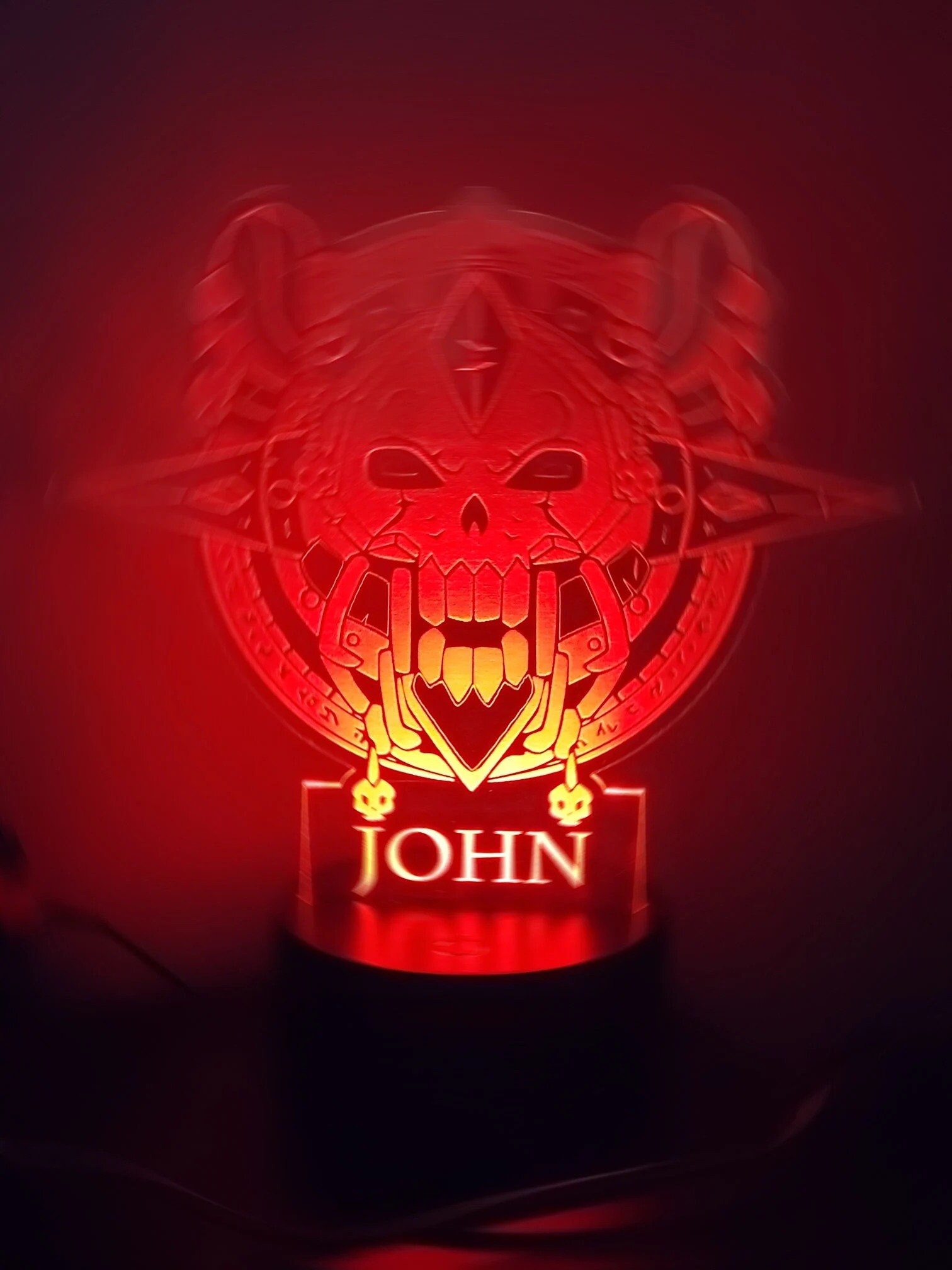 LED Personalized Wow Dark Knight Desk Lamp - Etsy