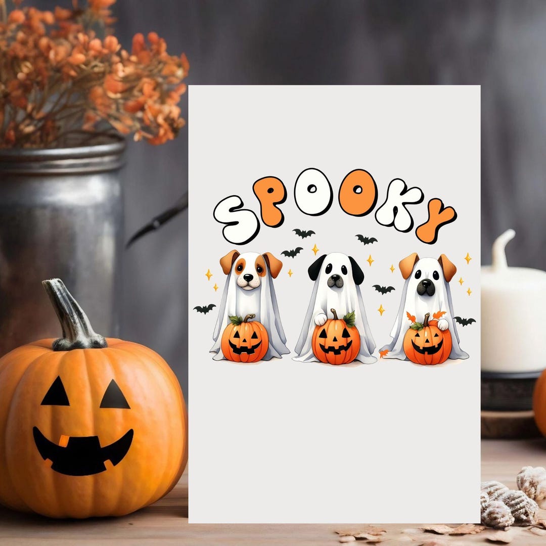 Printable Halloween Card Spooky Dog Free Halloween Bookmarks Funny Dog ...